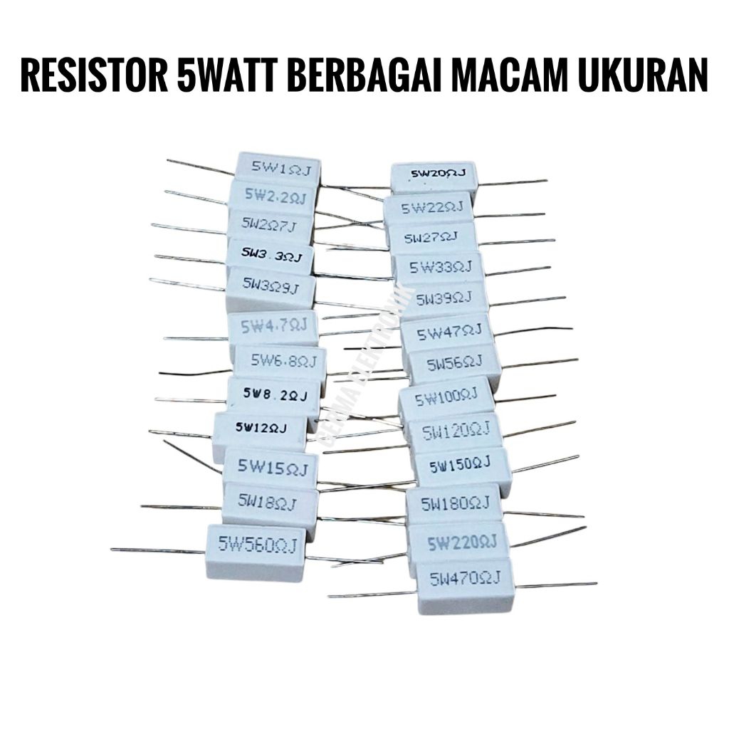 Jual Resistor 5watt berbagai macam ukuran | Shopee Indonesia
