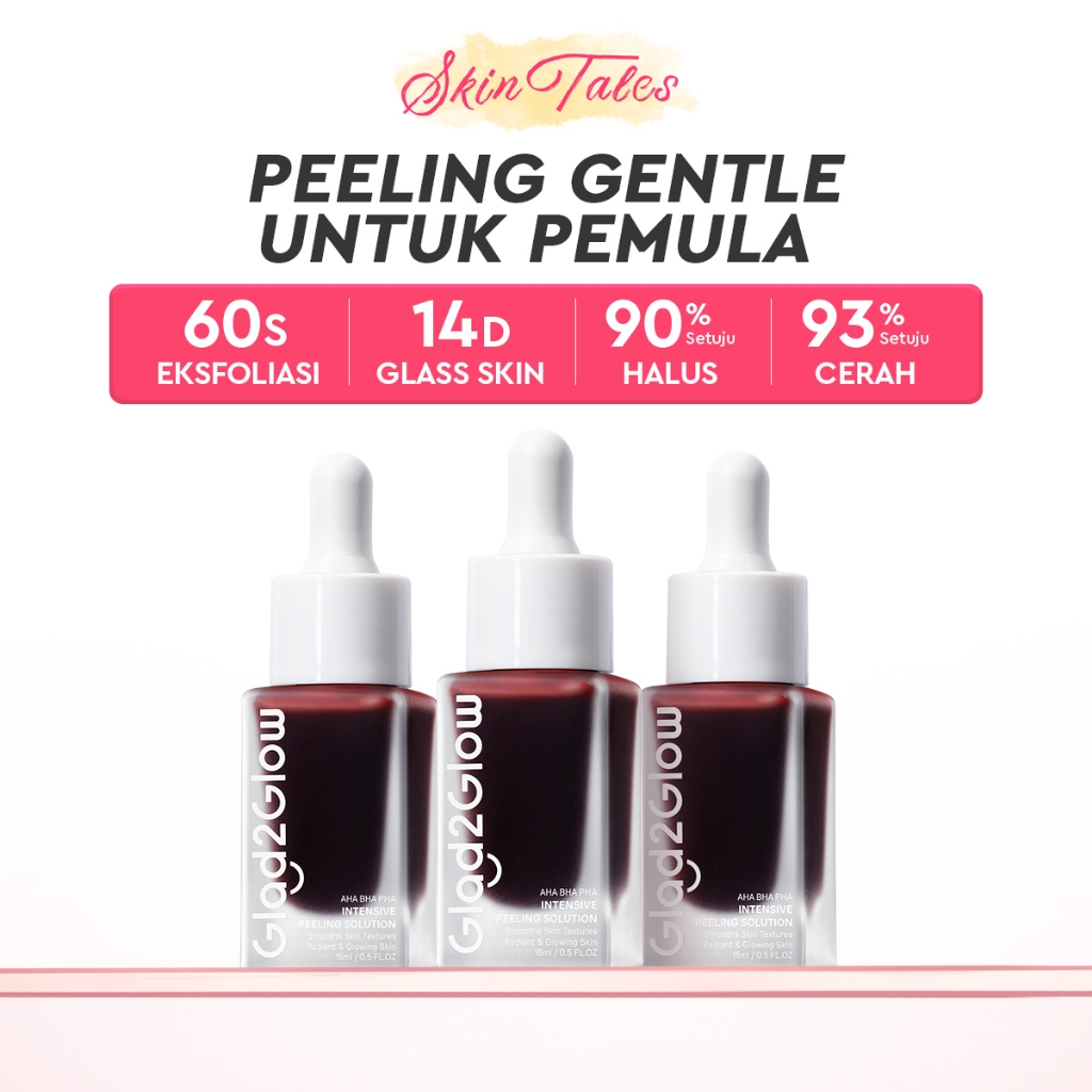 Jual [100%ORI]Glad2Glow Peeling Solution 60S menghaluskan kulit Anda AHA BHA PHA INTENSIVE serum ...