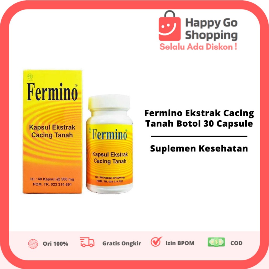 Jual Fermino Ekstrak Cacing Tanah Botol 30 Capsule | Shopee Indonesia