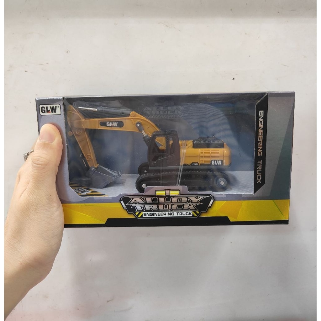Jual GOGO TOYS - MINIATUR EXCAVATOR ALLOY TRUCK ENGINEERING TRUK BESO ...