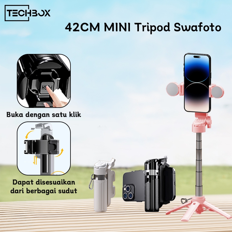 Jual Tech 3 in 1 Mini Tongsis Tripod 4 Kaki Tongsis Tripod Mini Selfie ...
