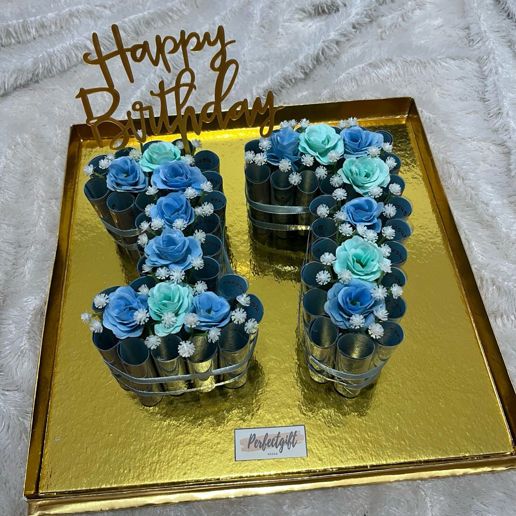 Jual Money Cake Lettering / Money Cake Angka ( Isi Sendiri ) | Shopee ...