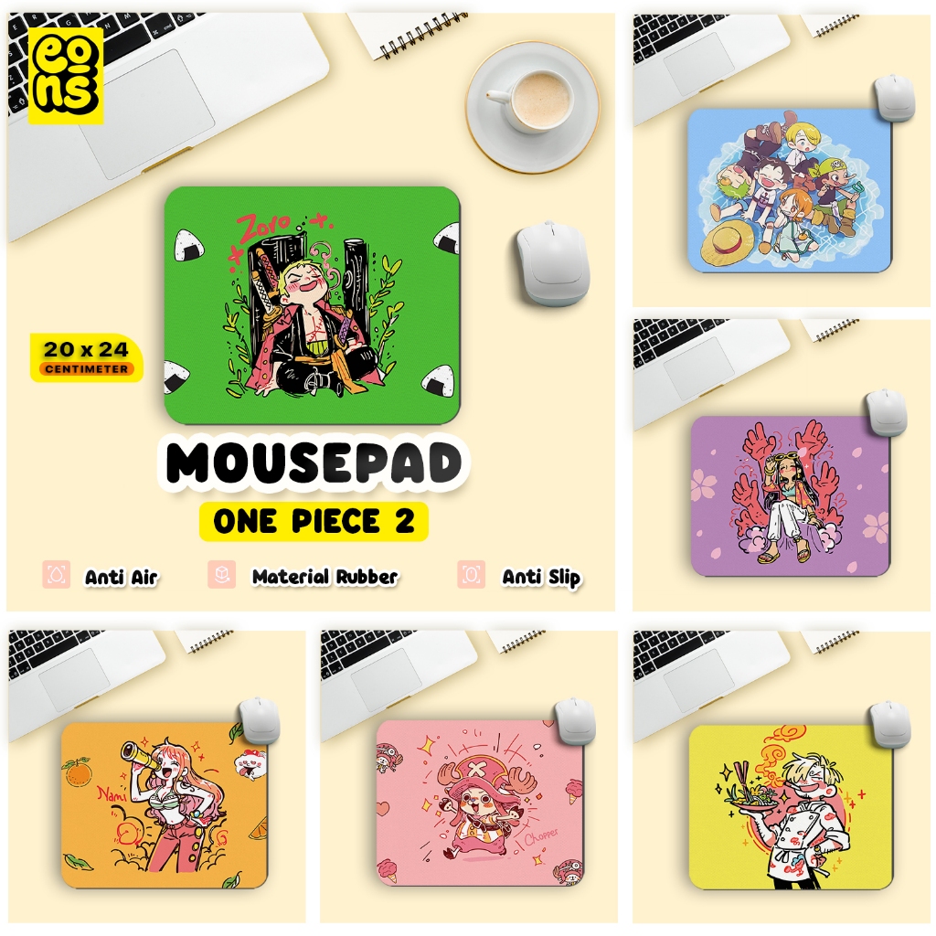 Jual Mousepad Anime One Piece Vol. 2 – Alas Mouse Gaming Laptop ...