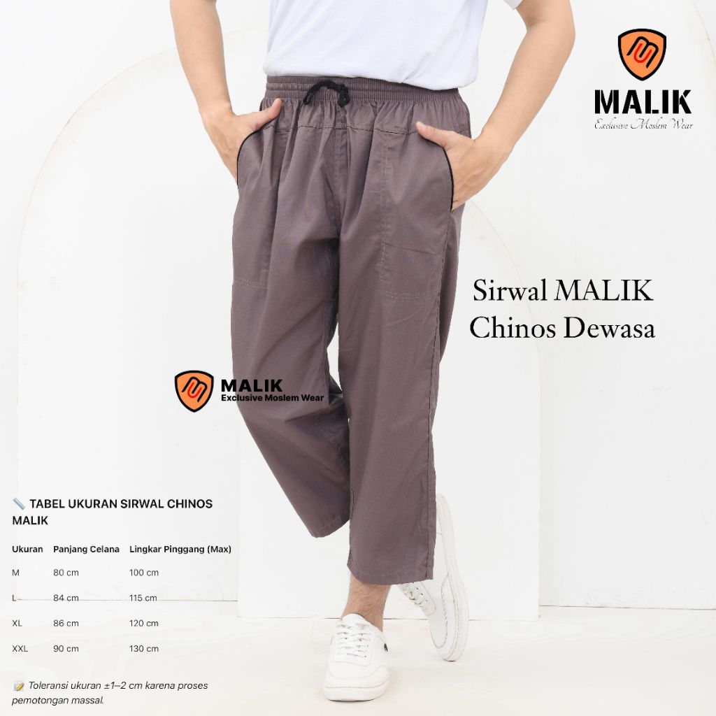 Jual Sirwal MALIK Celana Sirwal Chinos Pria Dewasa panjang 7/8 formal ...