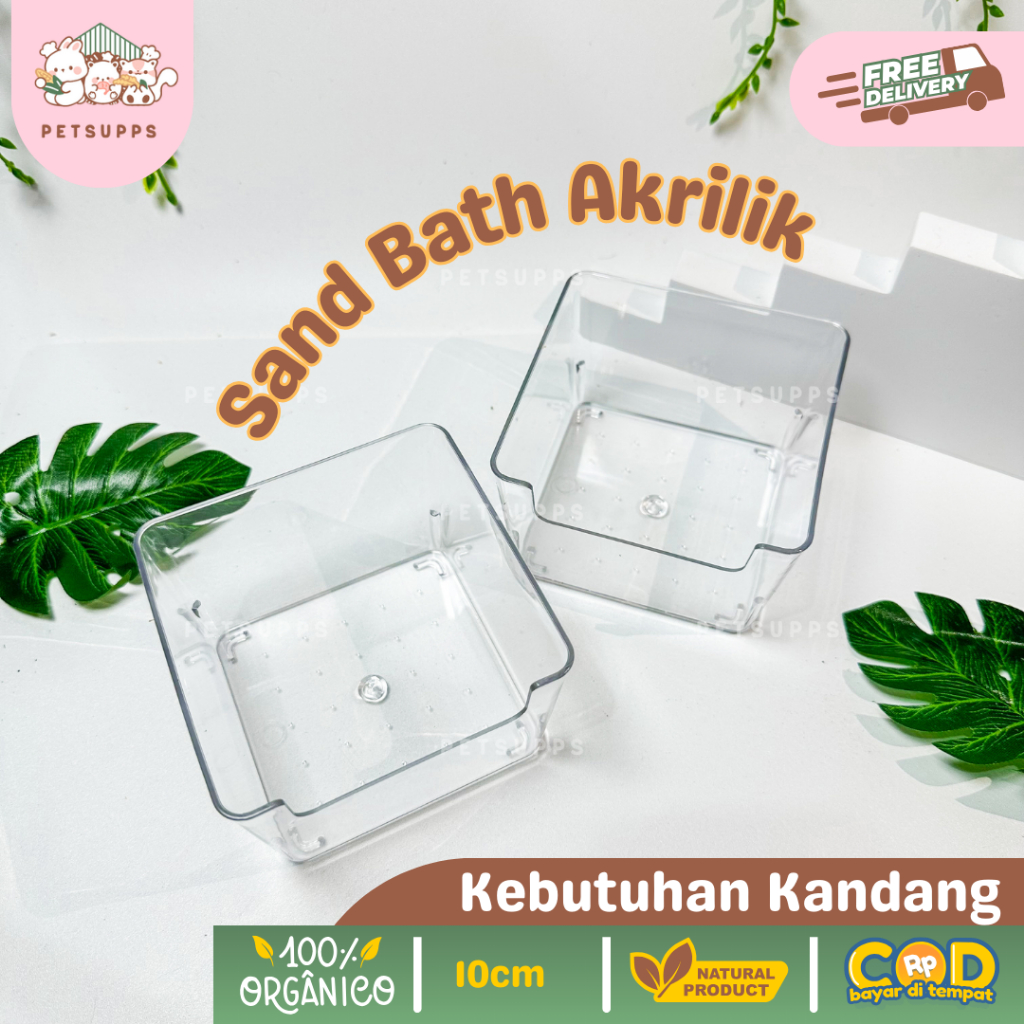 Jual Akrilik sand bath mini | tempat mandi hewan peliharaan | toilet ...