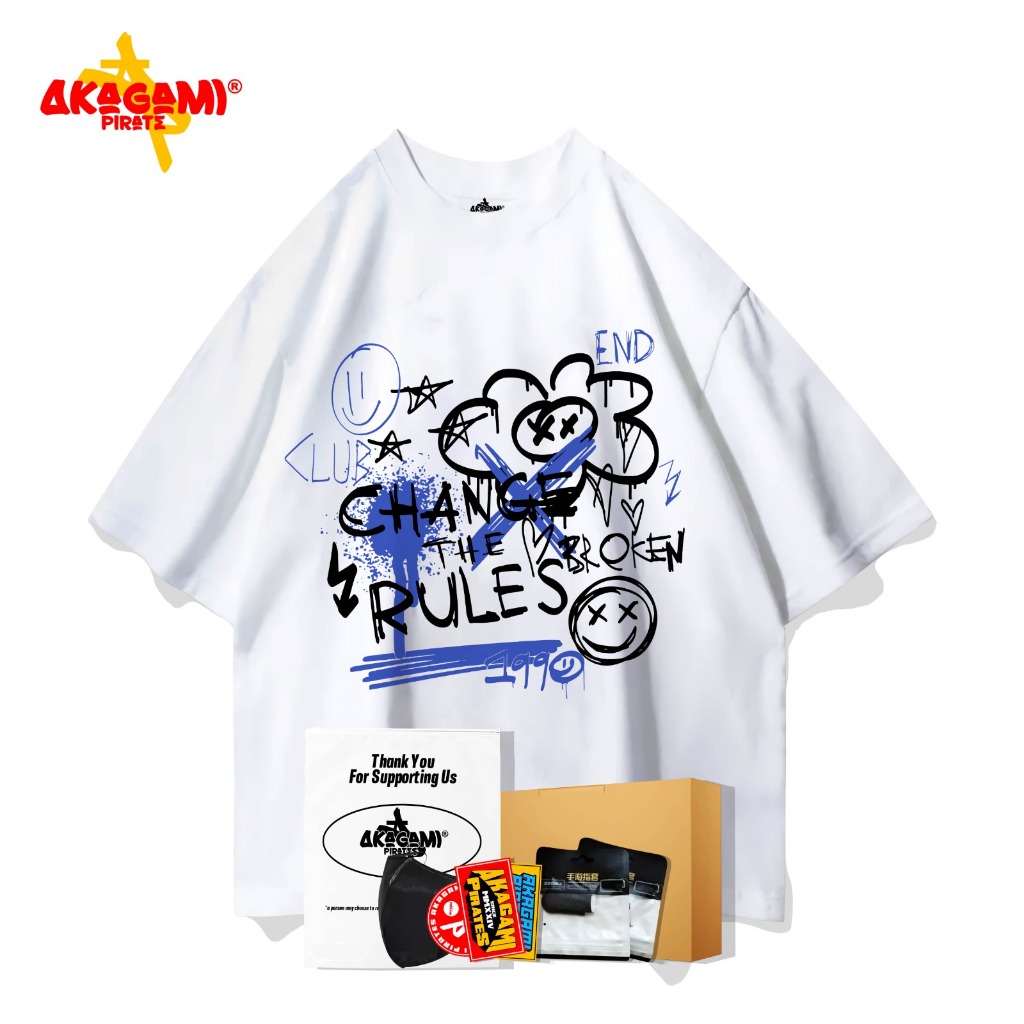 Jual Akagami Tshirt Kaos CHANGE THE RULES OVERSIZE Unisex Pria Wanita ...