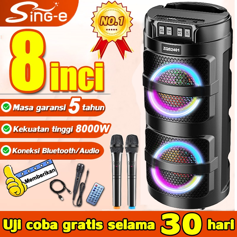 Jual 【PRO MAX BASS】 Speaker Bluetooth ZQS2401Karaoke Protable Super ...
