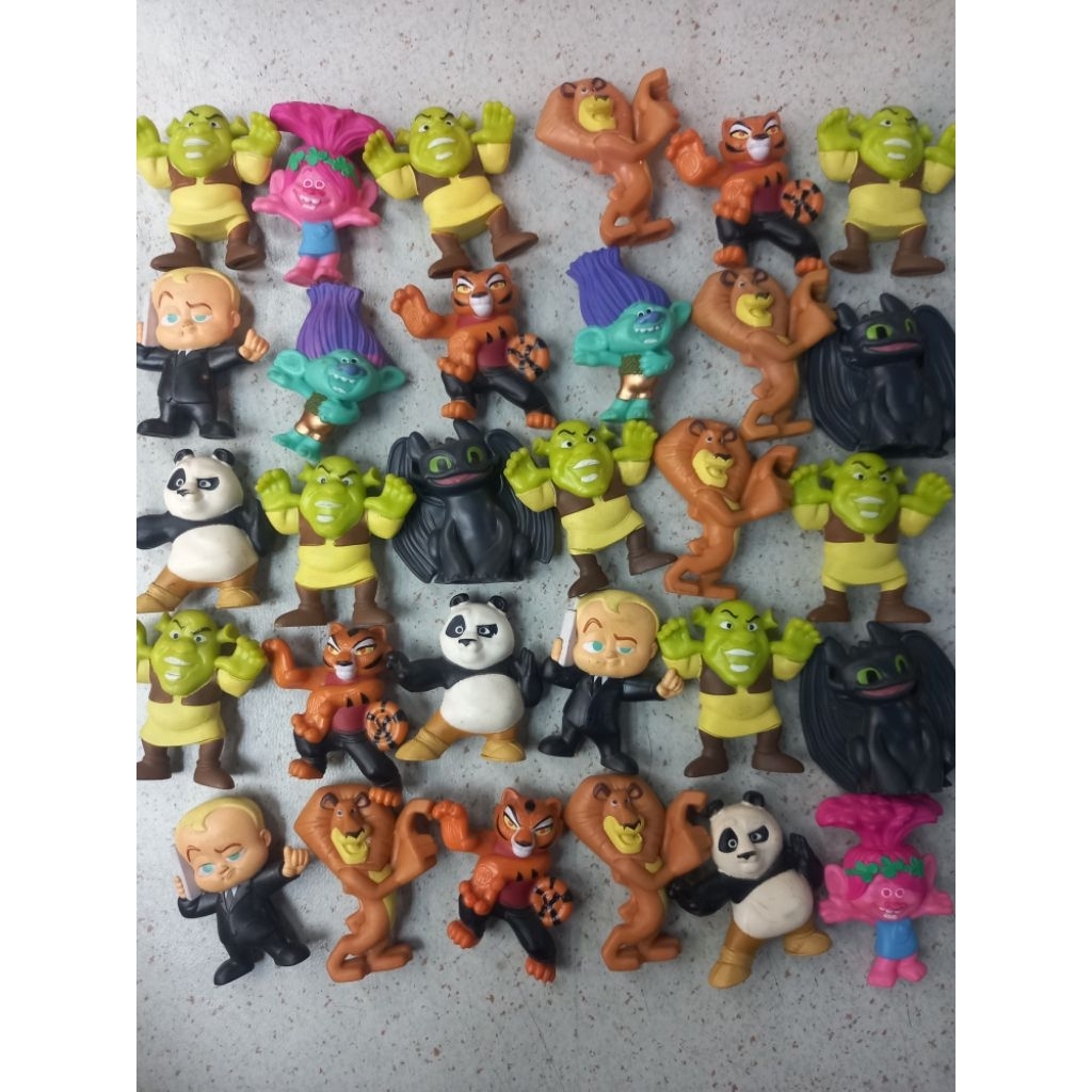 Jual mini figure shrek trolls boss baby kungfu panda toothless ...