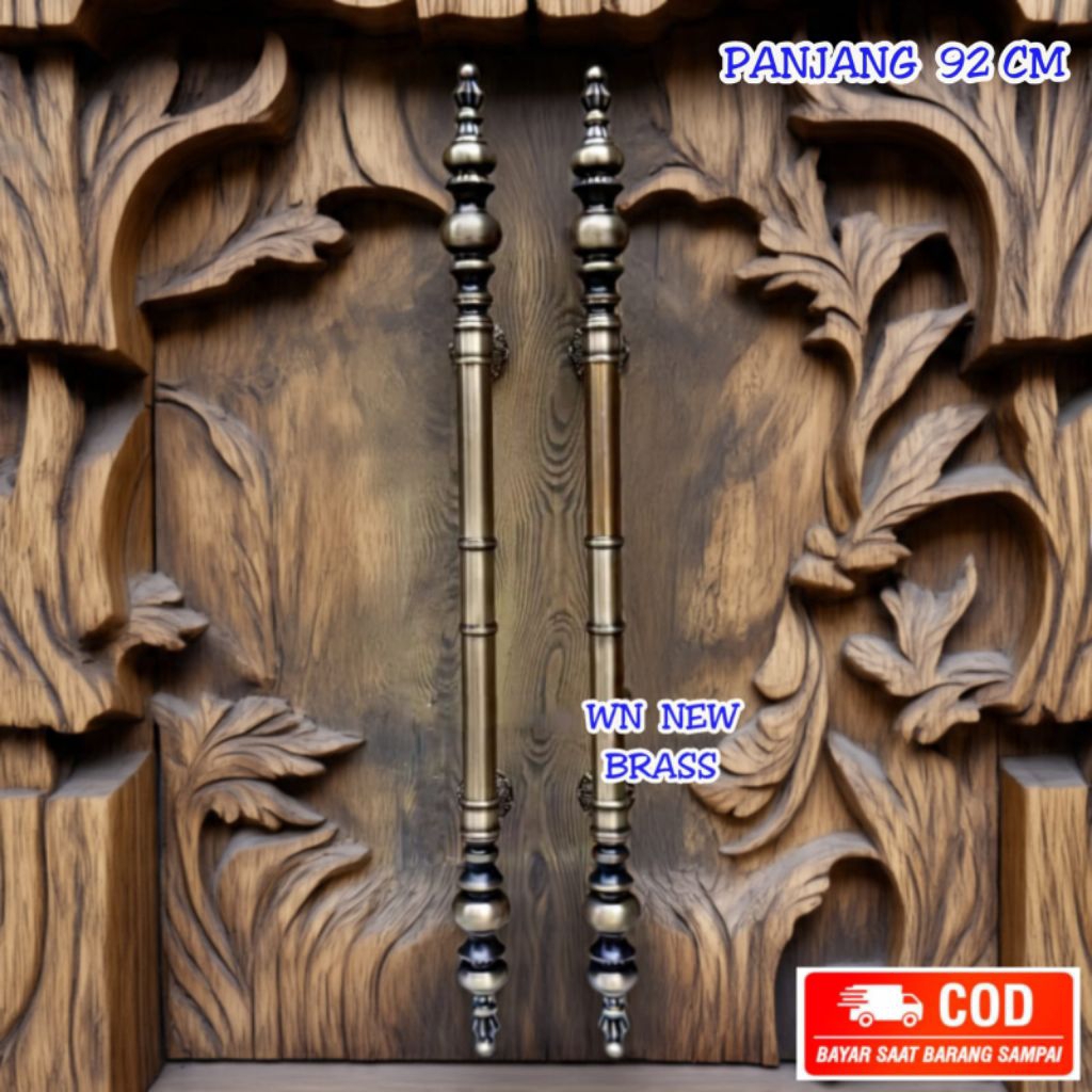 Jual Handle Pintu / Gagang Pintu Rumah Pagar Kuningan Motif Mahkota 92 ...