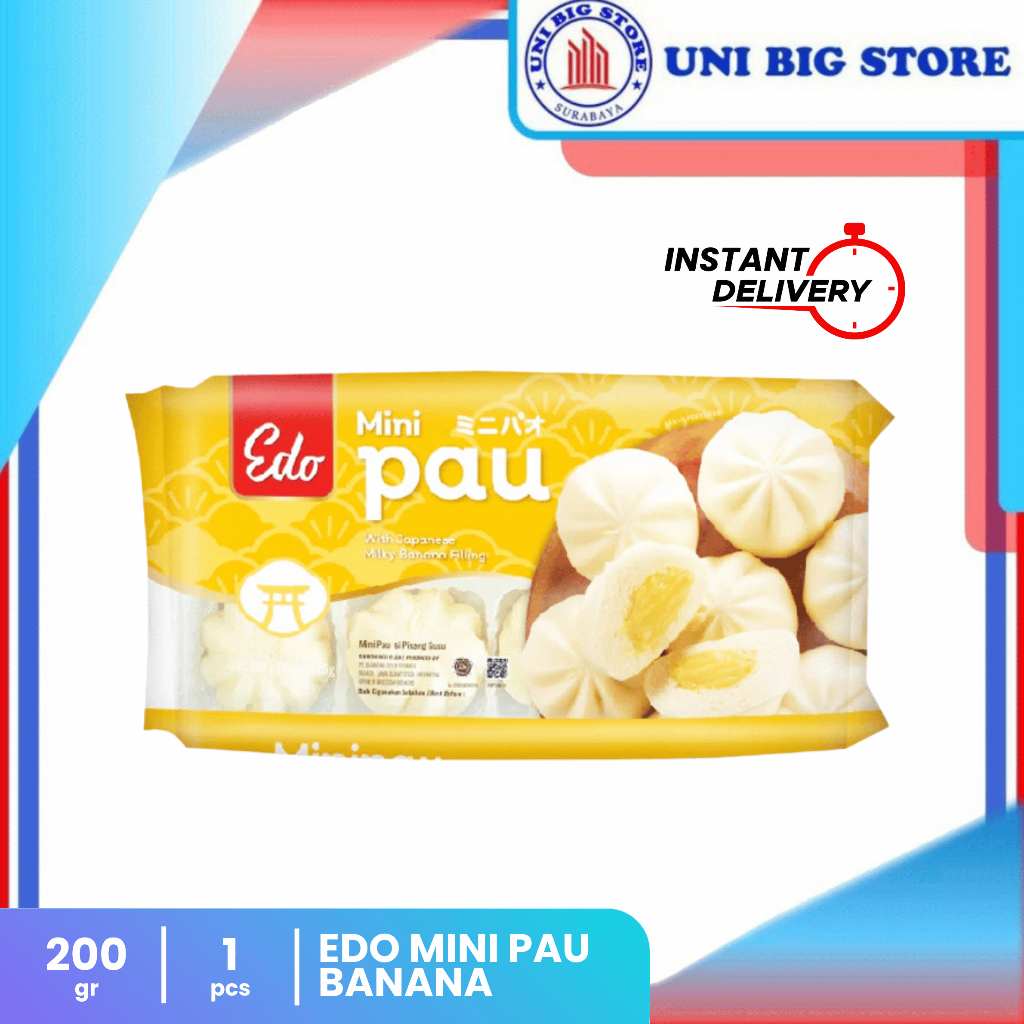 Jual Edo Mini Pau Japanese Milky Banana Frozen 200 gr Roti Pao Pisang ...