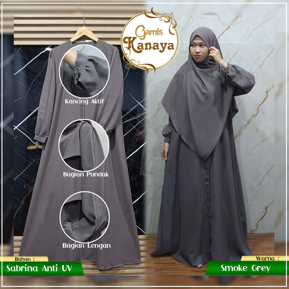 Jual (CRS) Gamis Kanaya Set Pashmina Sabrina Anti UV Premium | Shopee ...