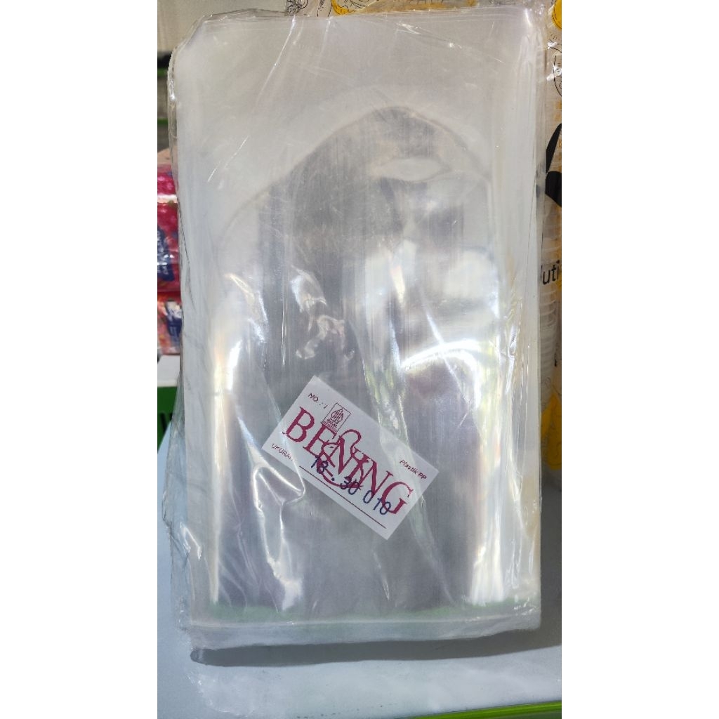 Jual Plastik PP Bening merk BENING, 100% Bening Tebal 0.05, 0.08 dan 0. ...