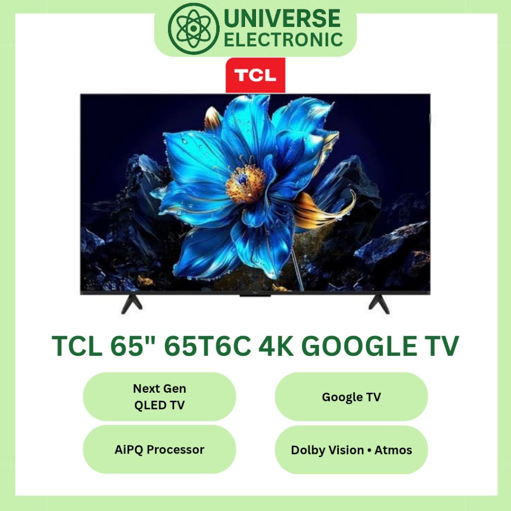Jual TCL 65T6C 4K QLED GOOGLE TV 65 Inch 2025 Series | Shopee Indonesia
