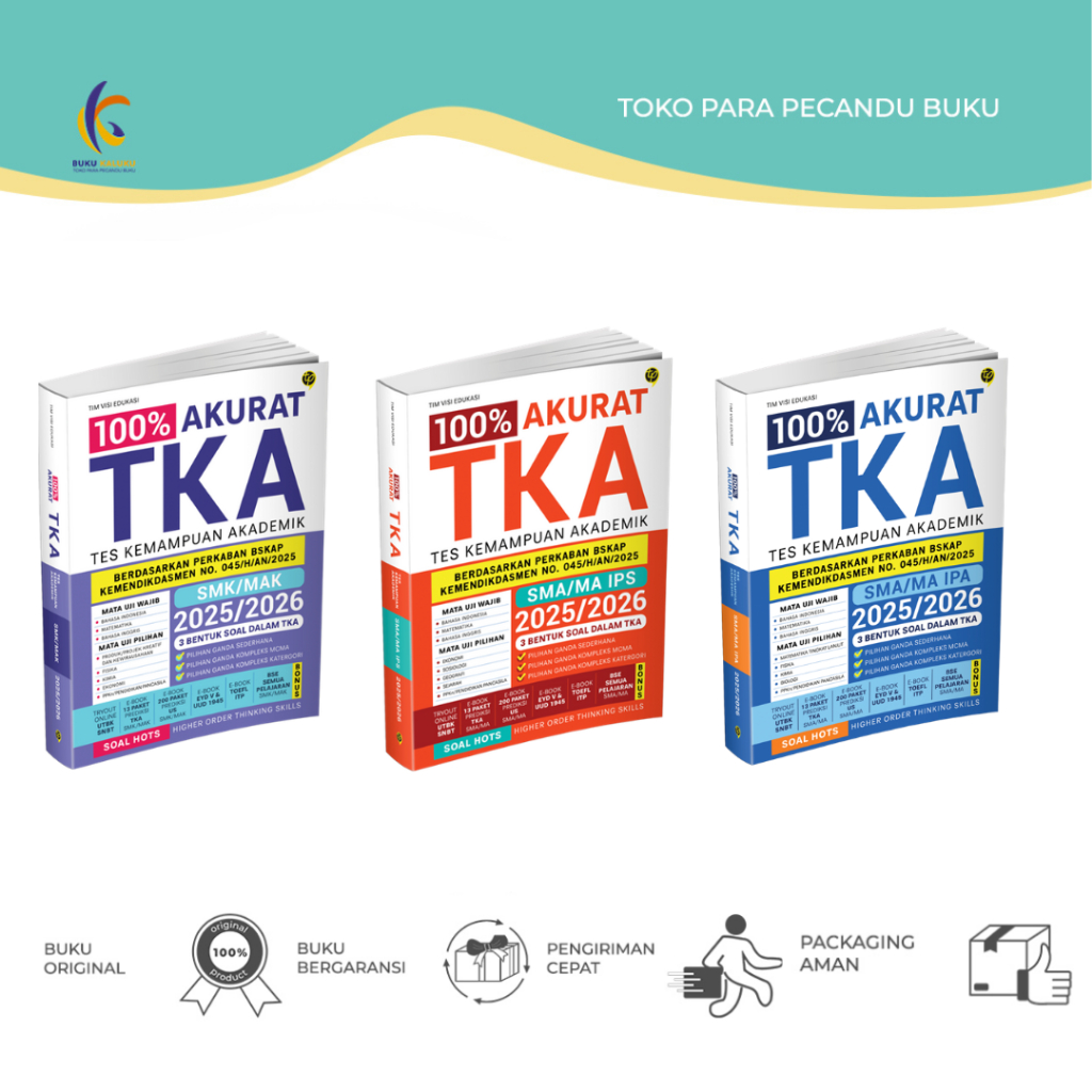 Jual Buku 100% Akurat TKA Tes Kemampuan Akademik SMA SMK IPA IPS 2025 ...