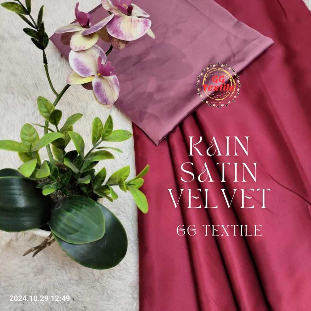 Jual KAIN SATIN VELVET Bridesmaid Bahan Baju Pesta Silky Lembut Mewah ...