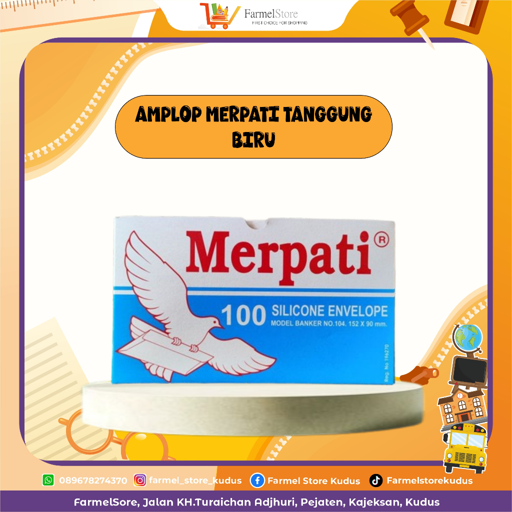 Jual Amplop Merpati Tanggung Biru Isi 100pcs | Shopee Indonesia
