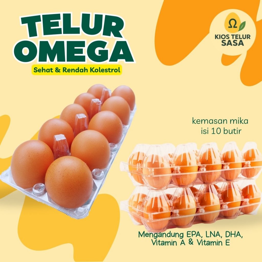 Jual Telur Ayam Omega 3 (isi 10 butir) | Shopee Indonesia