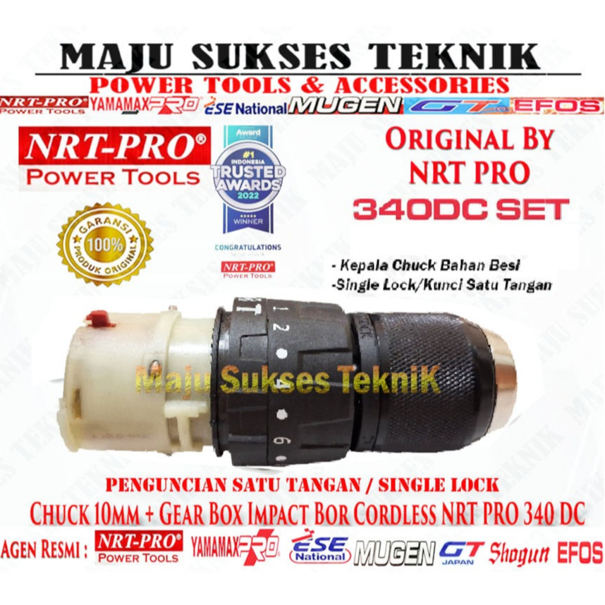 Jual NRT PRO 340 DC Gear Box + Chuck Single Lock Mesin Bor Cordless ...