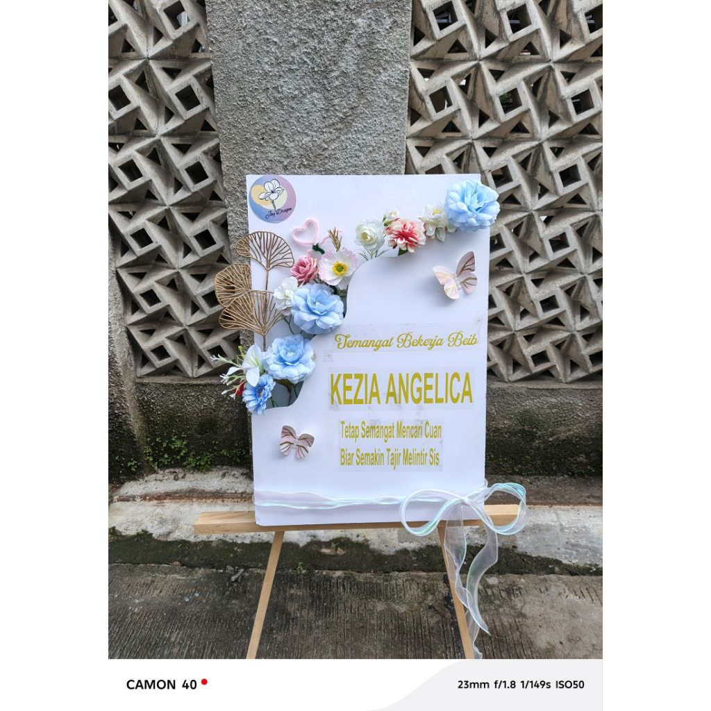 Jual papan bunga akrilik / Wave Flower Box / acrylic standing / bucket ...