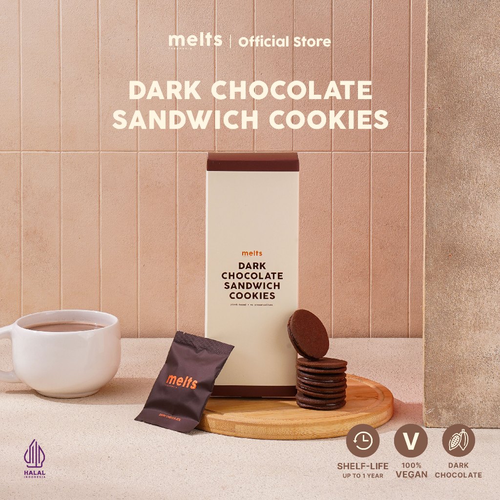 Jual Melts Dark Chocolate Sandwich Cookies | Hadiah Kado Parcel Hampers ...