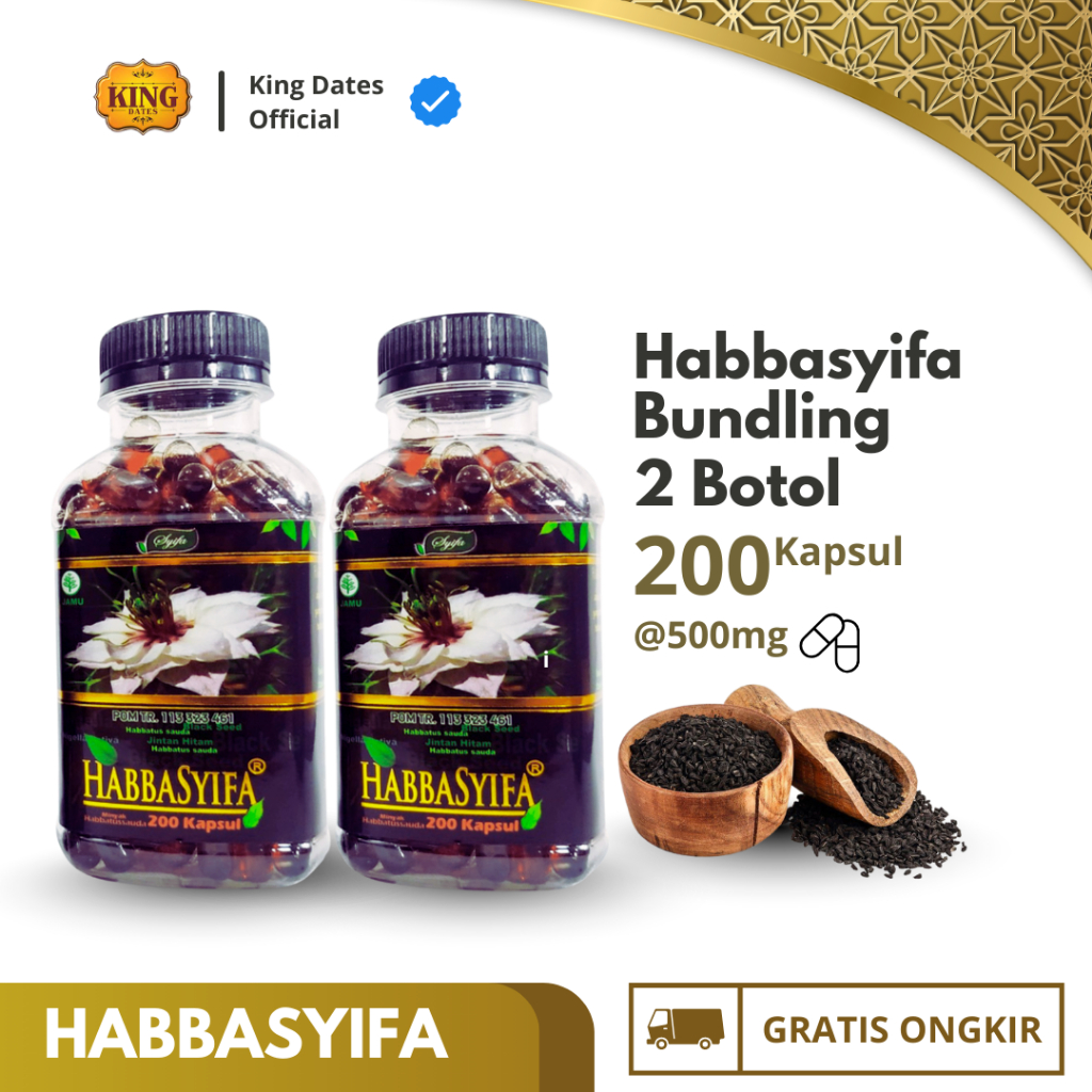 Jual Suplemen Habbatussauda HabbaSyifa 200 Kapsul 2 Botol ...