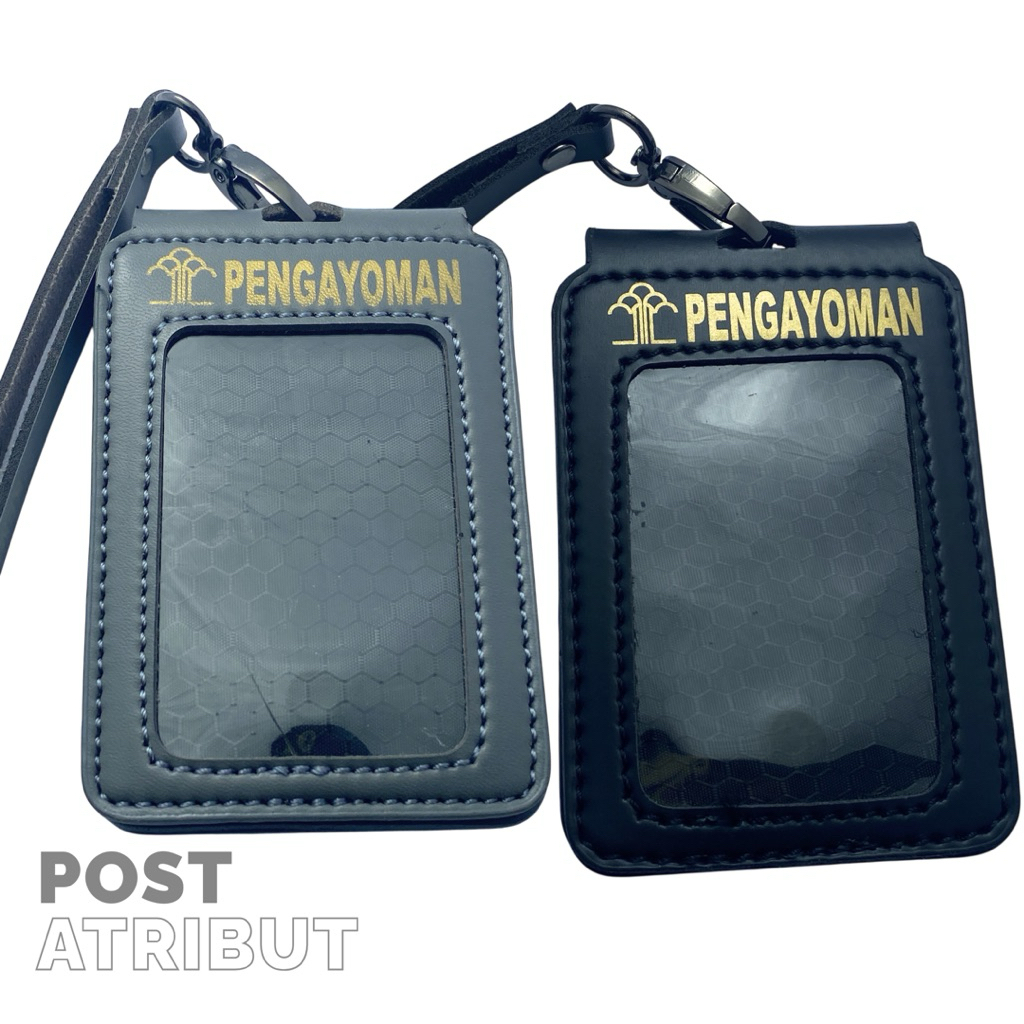 Jual ID Card Kulit Lux Magnet / Id card kumham / Id card Hitam/ Id card ...