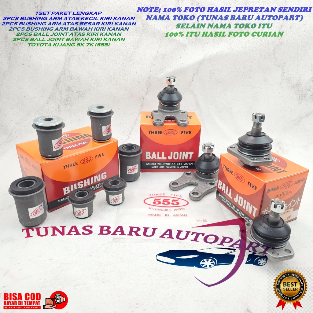 Jual BUSHING ARM SET ATAS BAWAH+BALL JOINT ATAS BAWAH TOYOTA KIJANG 5K ...