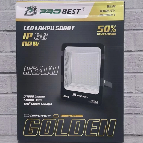 Jual Probest Golden Lampu Sorot Led 300w 300 Watt / Flood Light CAHAYA PUTIH / Lampu Tembak ...