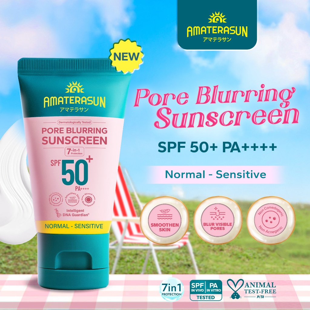 Jual [BARU] AMATERASUN Physical Pore Blurring Sunscreen SPF 50+ PA ...
