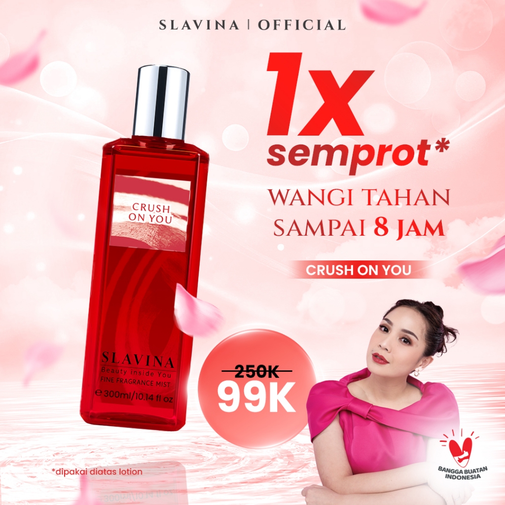 Jual SLAVINA Body Mist Crush On You | Fragrance Parfum Wangi Nagita Slavina Tahan Lama | Shopee ...