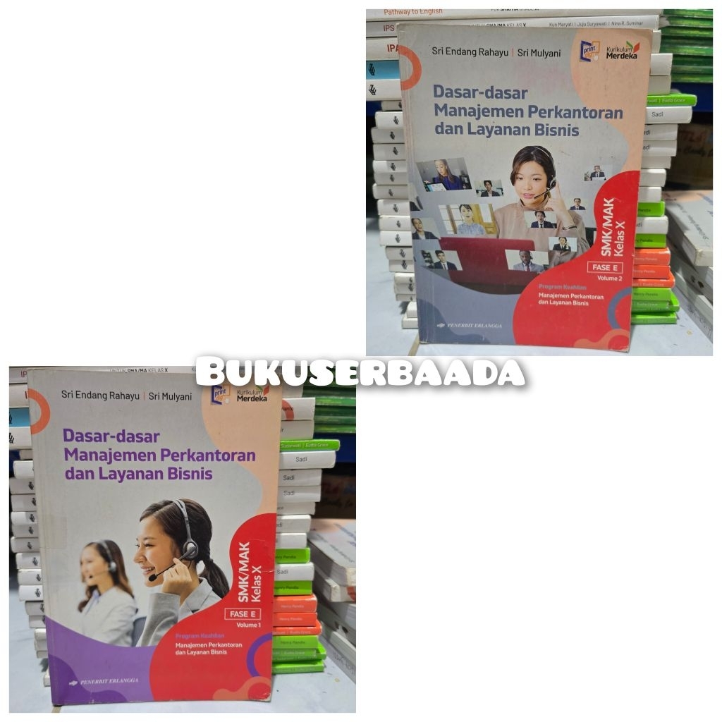Jual BUKU BEKAS DASAR - DASAR MANAJEMEN PERKANTORAN DAN LAYANAN BISNIS vol 1 dan vol 2 KELAS 1 ...