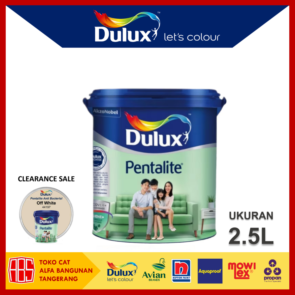 Jual [SALE] Dulux Interior Pentalite Off White 44197 Galon 2.5L - Cat ...