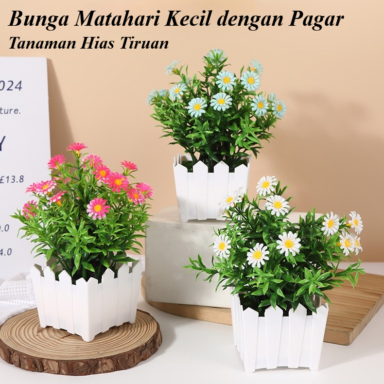 Jual Pot Bunga Hias Plastik Tanaman Bonsai Ornamen Dekorasi Rumah Bunga ...