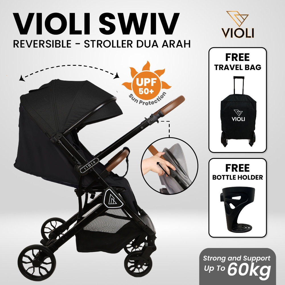 Jual [FREE TRAVEL BAG] Violi SWIV - Reversible Stroller Bayi Dua Arah ...