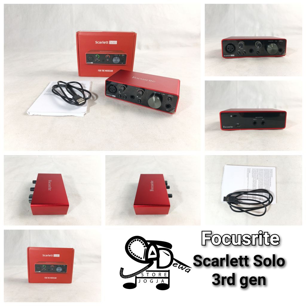 Jual FOCUSRITE SCARLETT SOLO 3RD GEN SOUNDCARD THIRD GENERATION SOUND ...