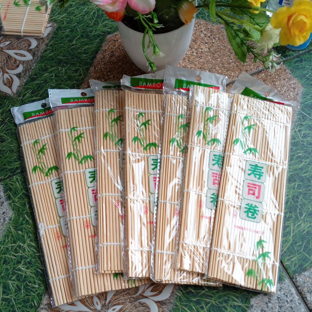 Jual PROMO bambu penggulung sushi bambu sushi bamboo alat cetak sushi ...
