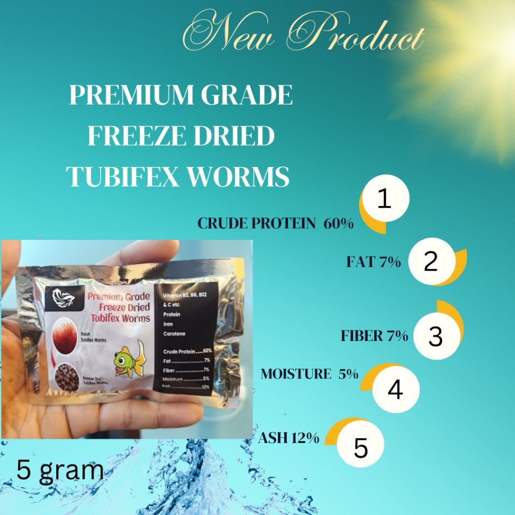 Jual Pakan ikan hias cacing sutra kering / tubifex worms / cacing sutra ...