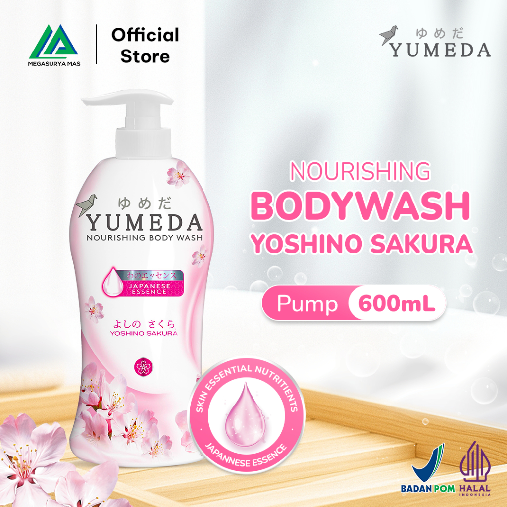 Jual YUMEDA Nourishing Body Wash Yoshino Sakura Pump Bottle 600mL ...