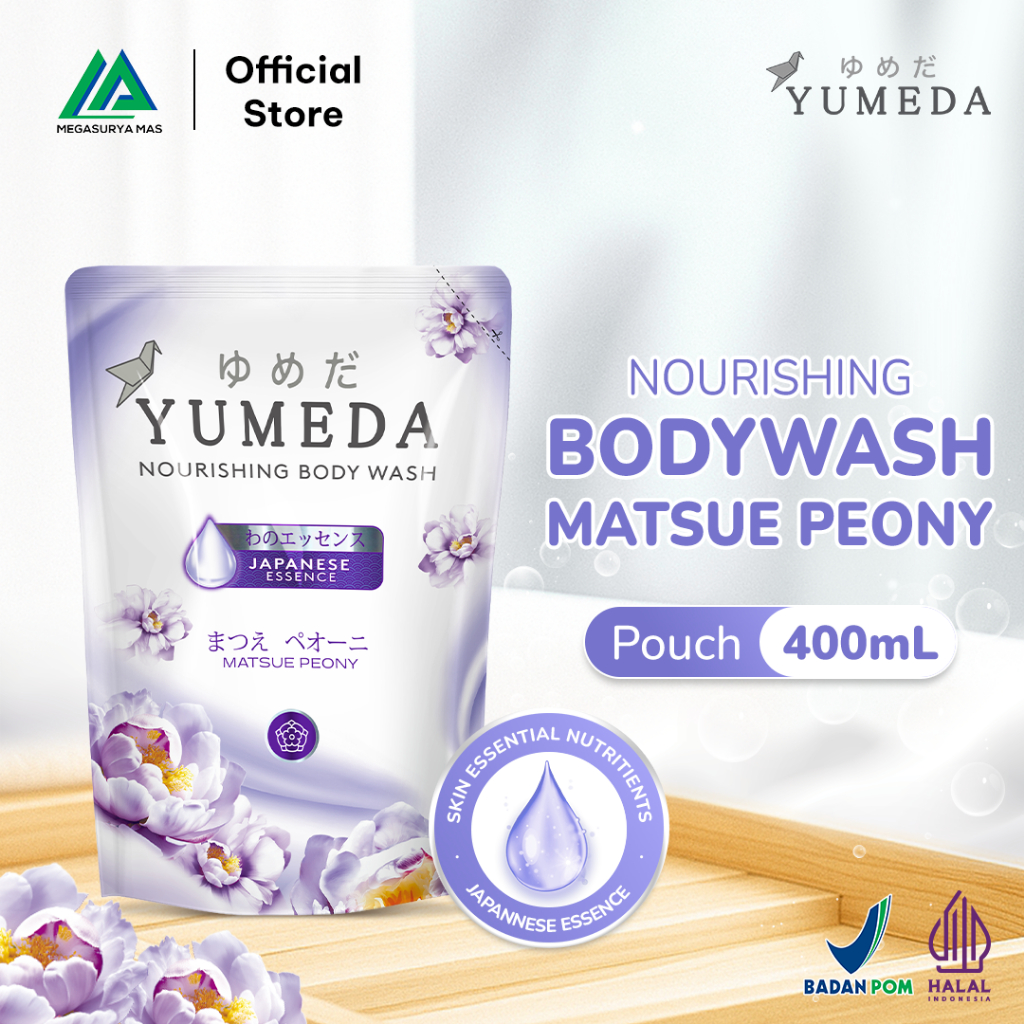 Jual YUMEDA Nourishing Body Wash Matsue Peony Pouch 400mL | Shopee ...