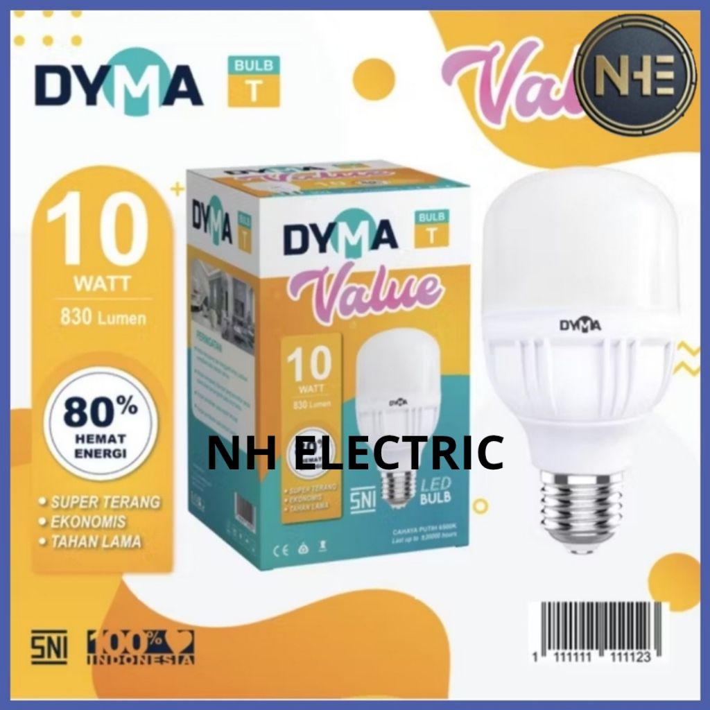 Jual Lampu Led Buld Capsul 10 Watt Putih Bohlam Dyma Value - Led Buld T ...