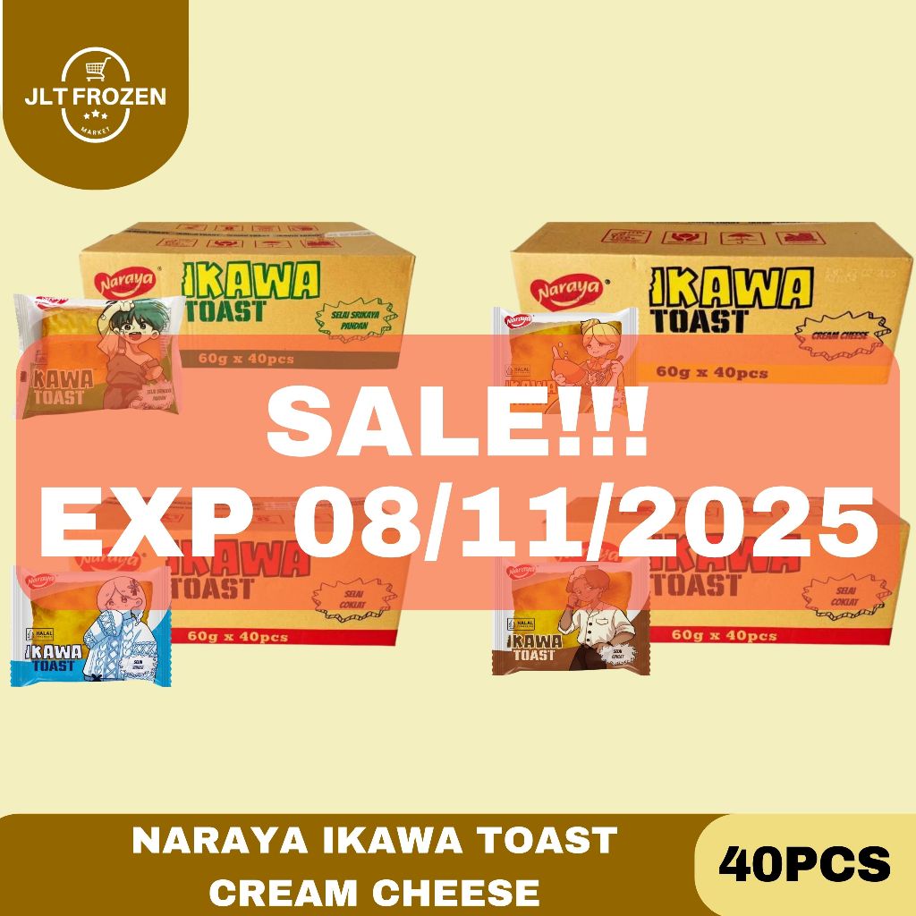 Jual Naraya Ikawa Toast / Roti Panggang Cream Cheese / Selai Vanila ...