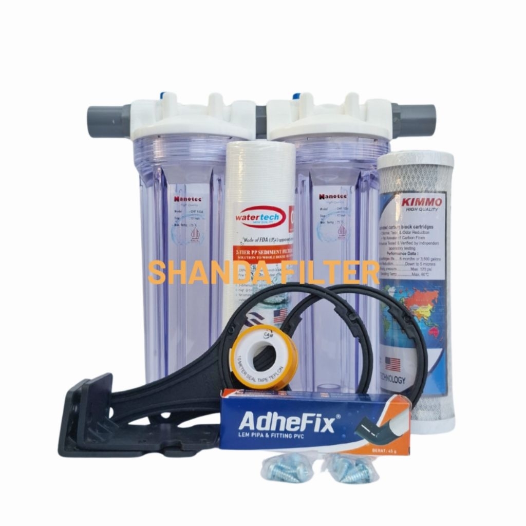 Jual Paket Filter Air 2 Tahap / Filter Air Pam / Keruh (Clear 10" drat ...