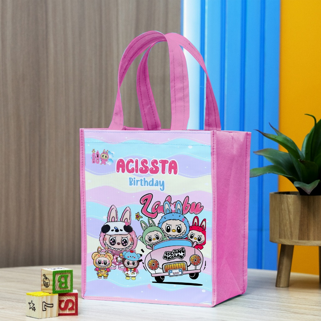 Jual Goodie Bag Tas Ulang Tahun Anak Motif Labubu, Muat Box KFC Dan ...