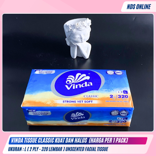 Jual Vinda Tissue Classic L – Facial Tissue 2 Ply 320 Lembar Unscented ...