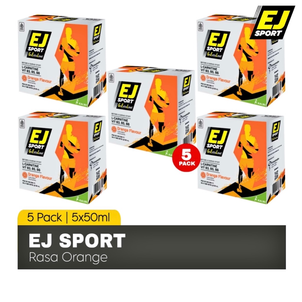 Jual EJ Sport Gel Orange 5 Pack (25 Tube) | Shopee Indonesia