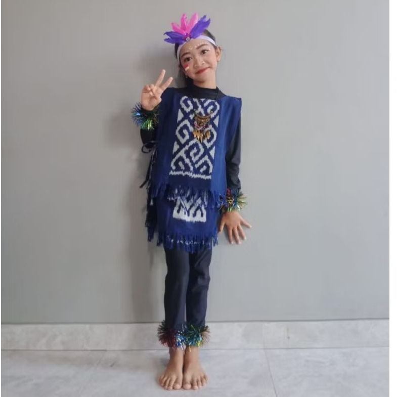 Jual vest tenun anak set, rompi anak baju tari baju adat baju pentas ...