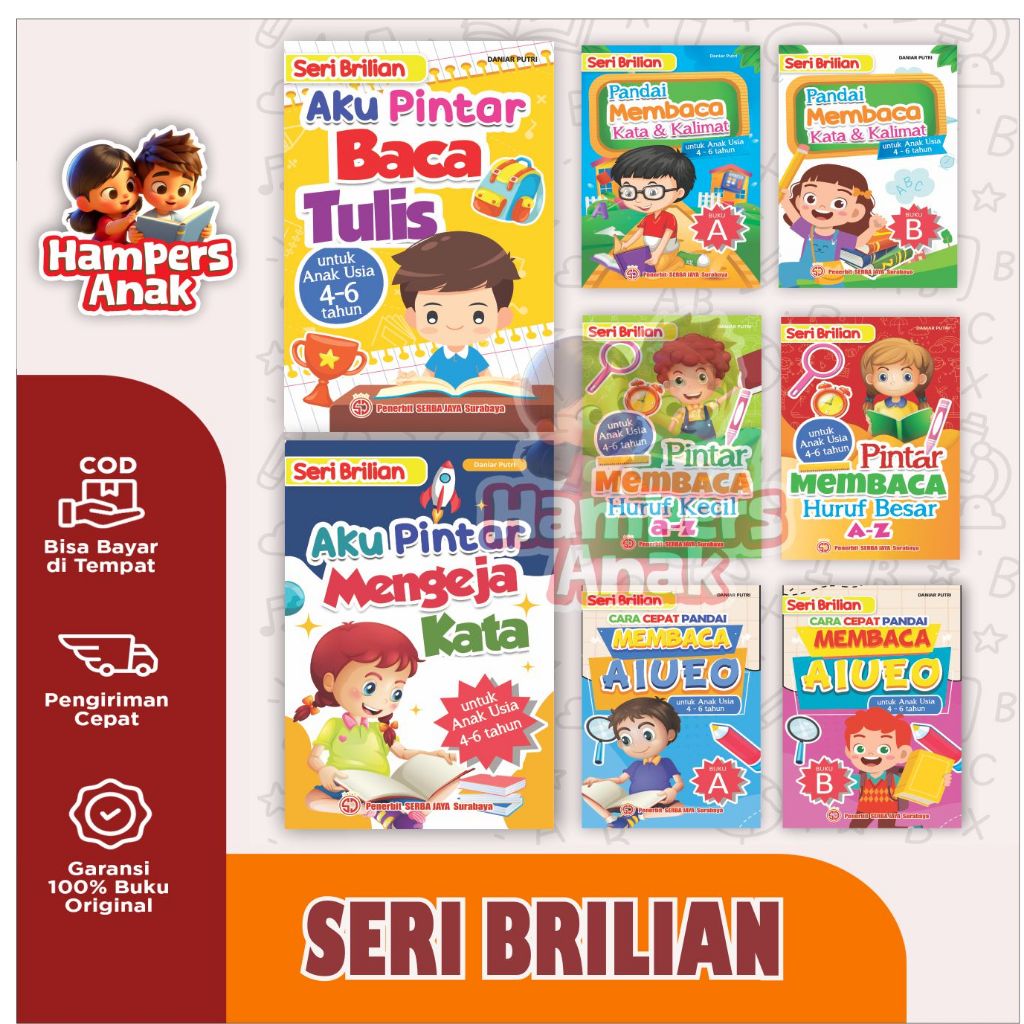 Jual Buku Anak Belajar Membaca / Seri Brilian : Aku pintar Mengeja ...