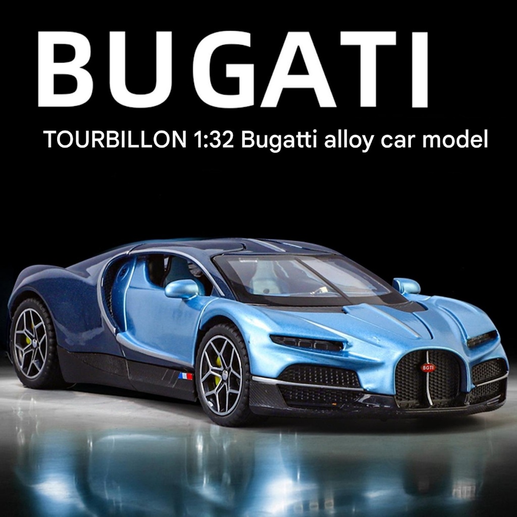 Jual Diecast Alloy Bugati TourBillon scala 1:32 With Sound Light and ...