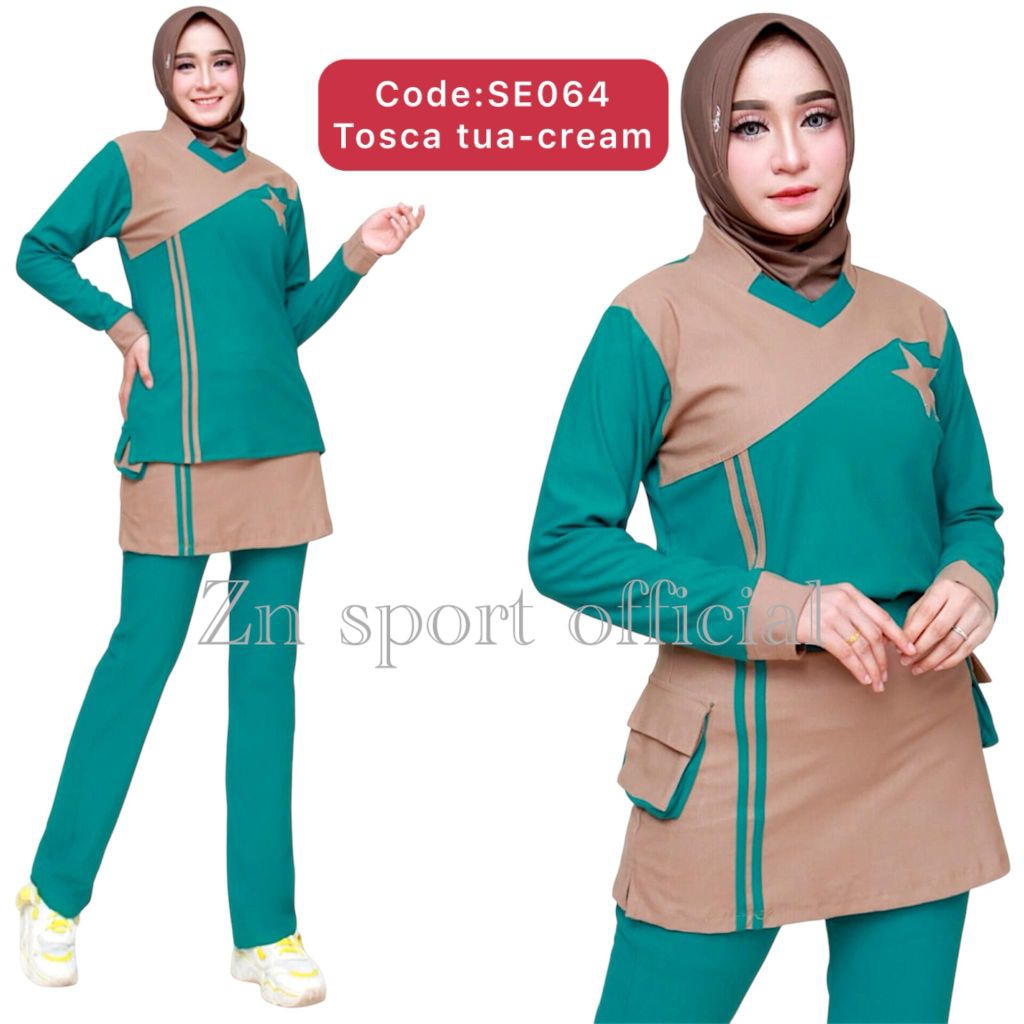 Jual Zn Sport-pakaian olahraga wanita dewasa setelan baju senam ...