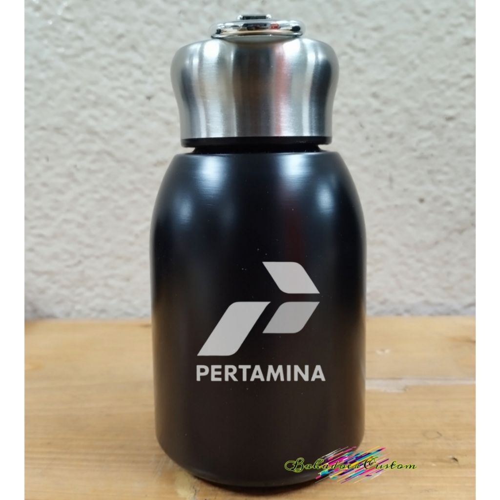 Jual BOTOL KOPI TUMBLER 300 ML PORTABLE CUSTOM GRAFIR LOGO PERTAMINA ...